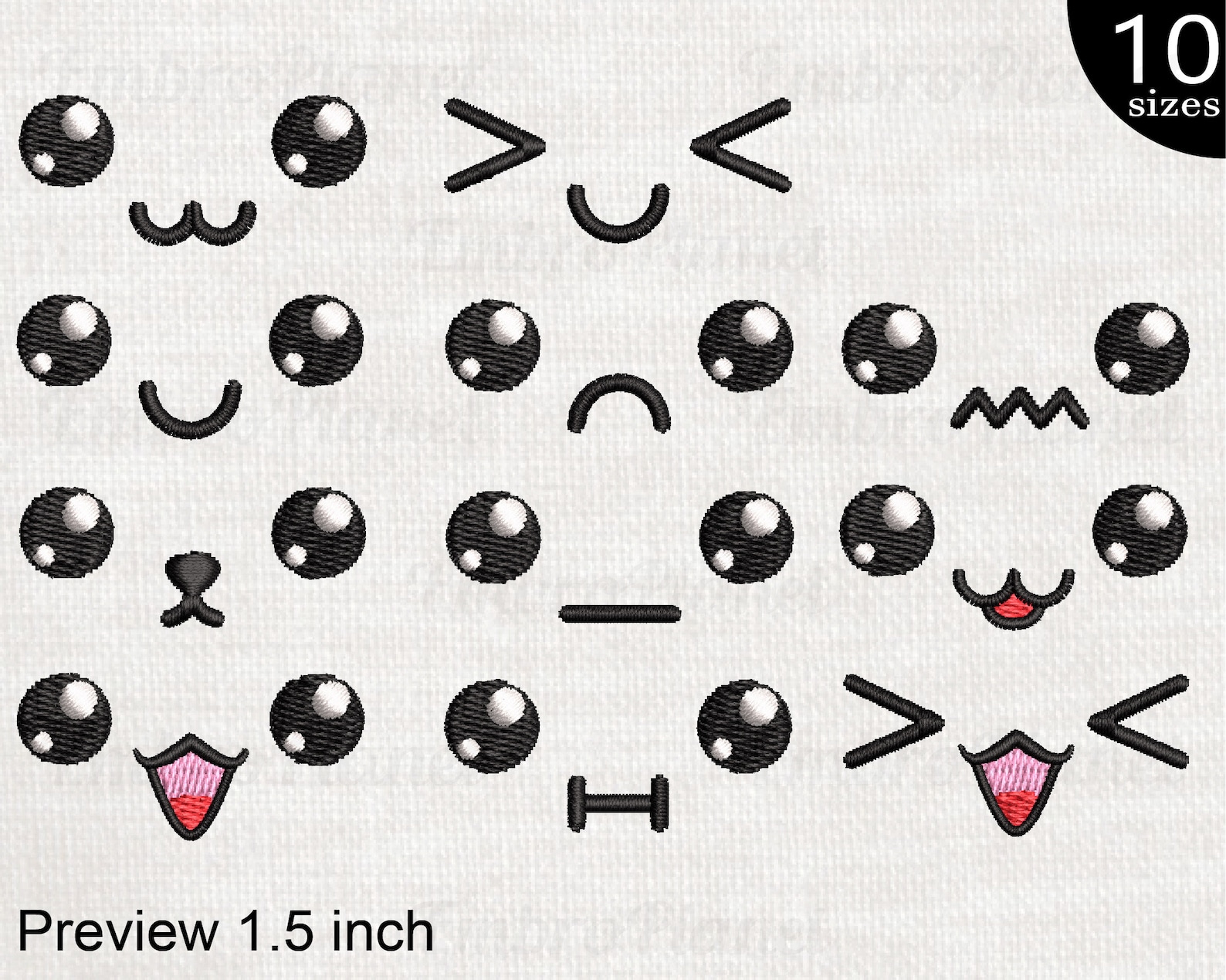 Cute Kawaii Designs for Embroidery Machine Instant Download - Etsy