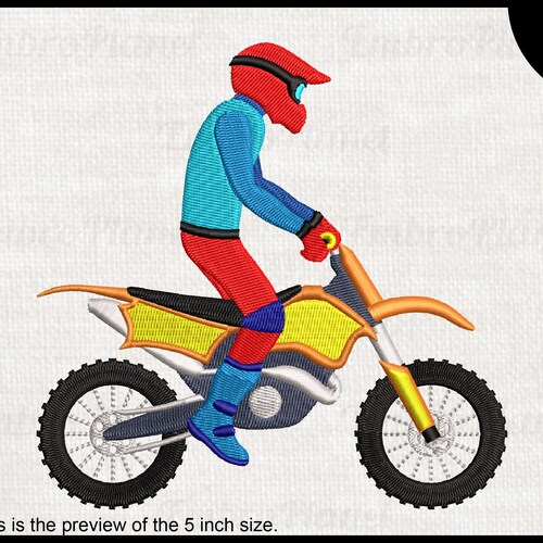 Motorcycle Embroidery Design for Embroidery Machine Instant - Etsy