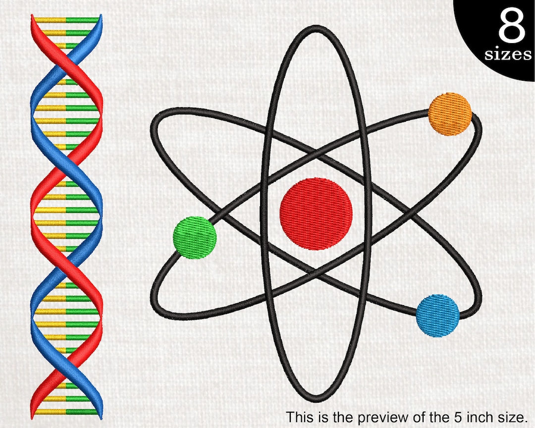Science DNA and Molecule - Designs for Embroidery Machine Instant ...