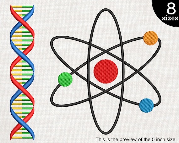 Science DNA and Molecule Designs for Embroidery Machine - Etsy
