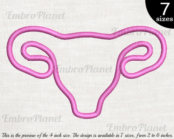 Uterus Design for Embroidery Machine Instant Download | Etsy