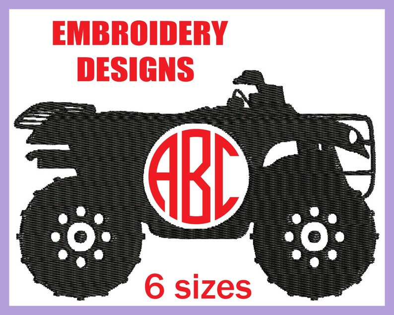 ATV Designs for Embroidery Machine Digital Graphic Design - Etsy