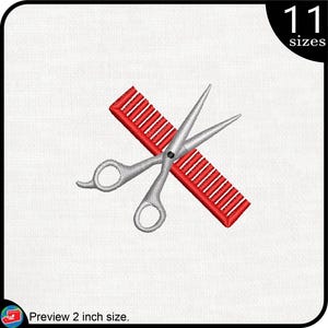 Scissors and Comb - Design for Embroidery Machine Instant Download ...