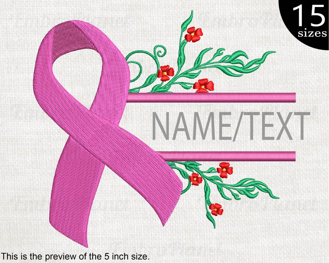 Split Awareness Ribbon - Design for Embroidery Machine Digital Graphic ...