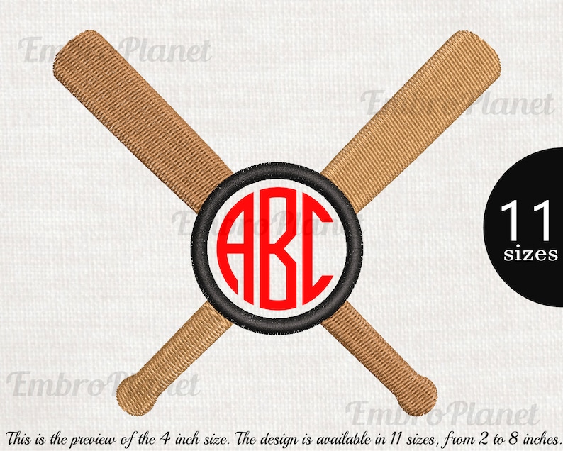 Crossed Baseball Bats Embroidery Design (digital Download) - Etsy