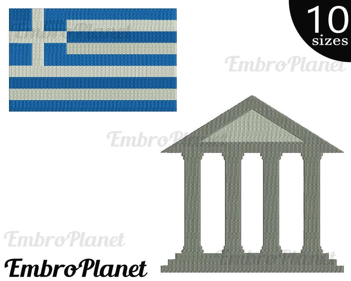 Greece Designs for Embroidery Machine Instant Download - Etsy