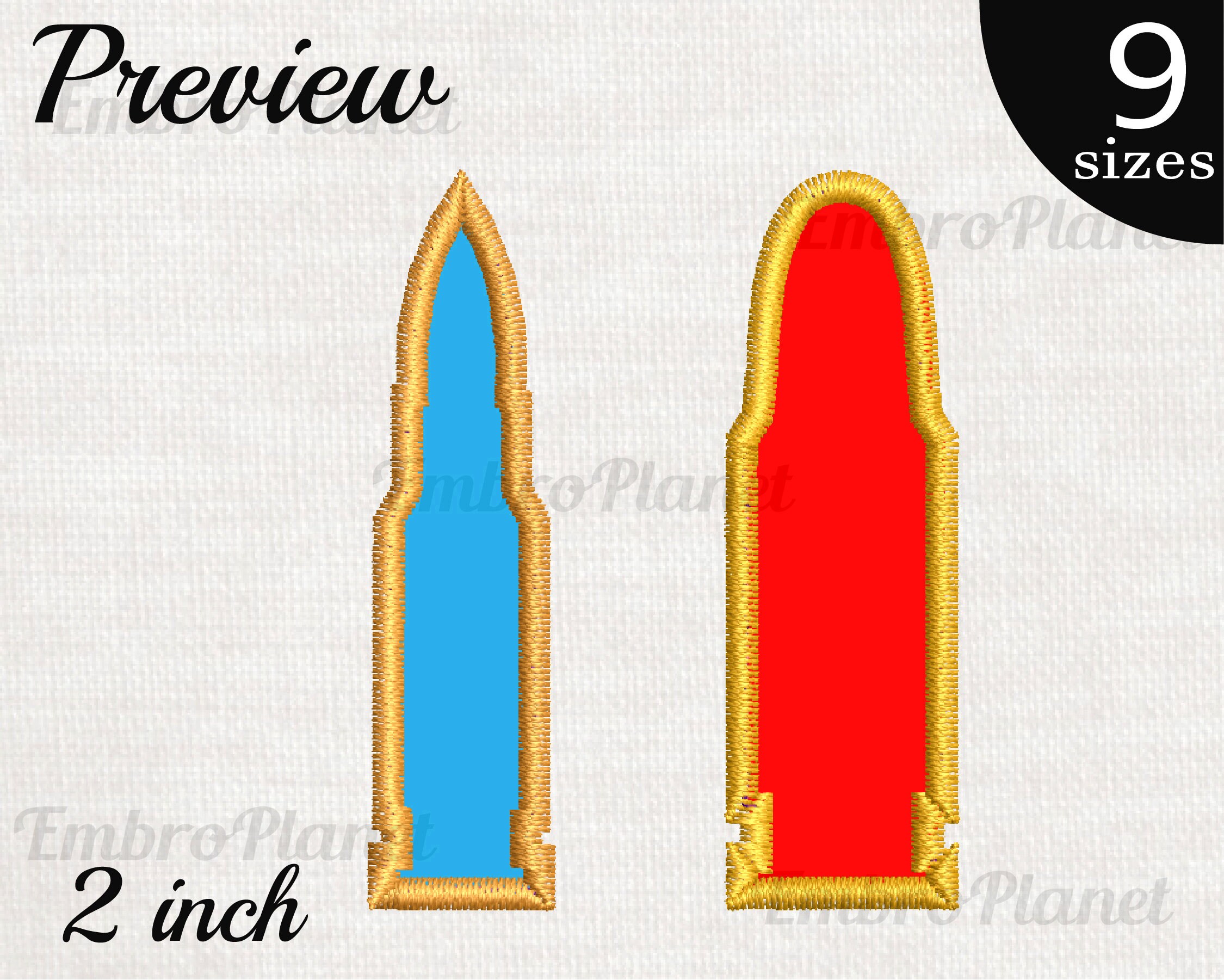 Applique Bullets Designs for Embroidery Machine Instant - Etsy
