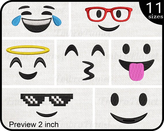 Kawaii Face Machine Embroidery