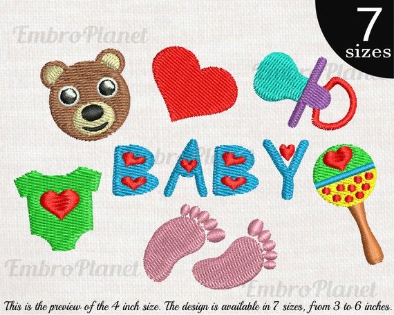 Baby Sign Design for Embroidery Machine Instant Download | Etsy
