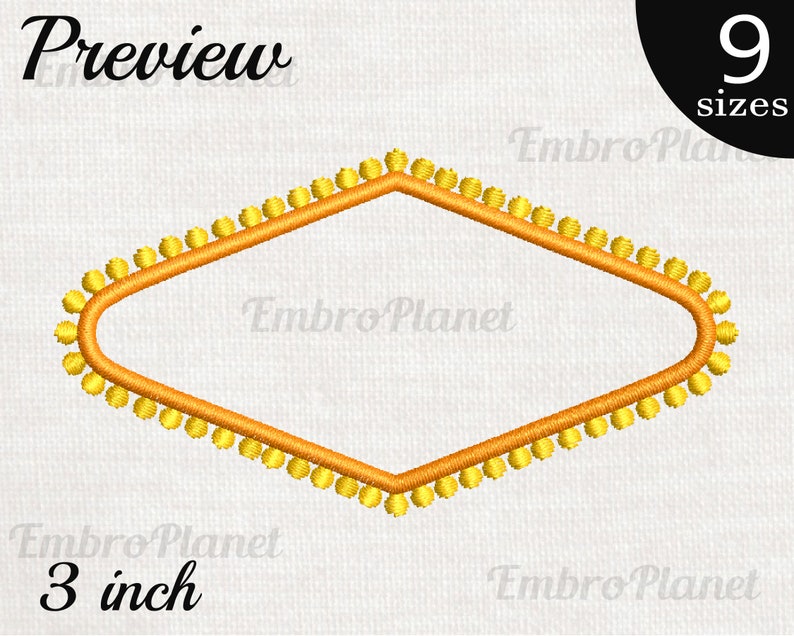 Gold Sign Design for Embroidery Machine Instant Download - Etsy