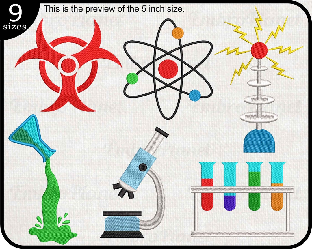 Laboratory - Designs for Embroidery Machine Instant Download Digital ...