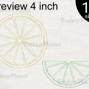 Lime and Lemon - Design for Embroidery Machine Instant Download Digital ...