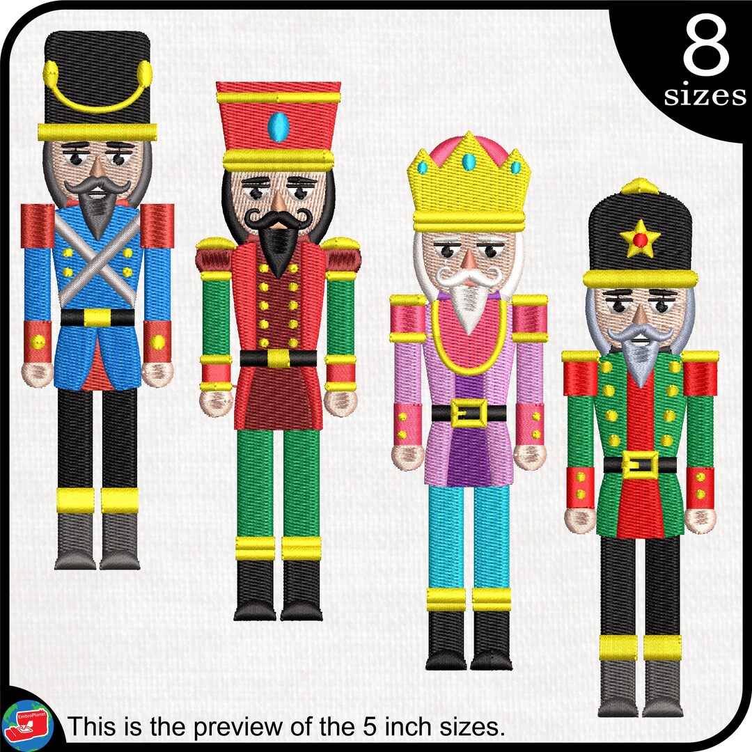Nutcracker Embroidery Designs – Christmas Stitch Files (digital ...