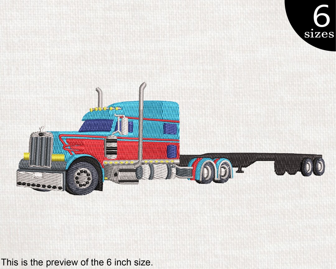 Flatbed Truck - Design for Embroidery Machine Instant Download Digital ...