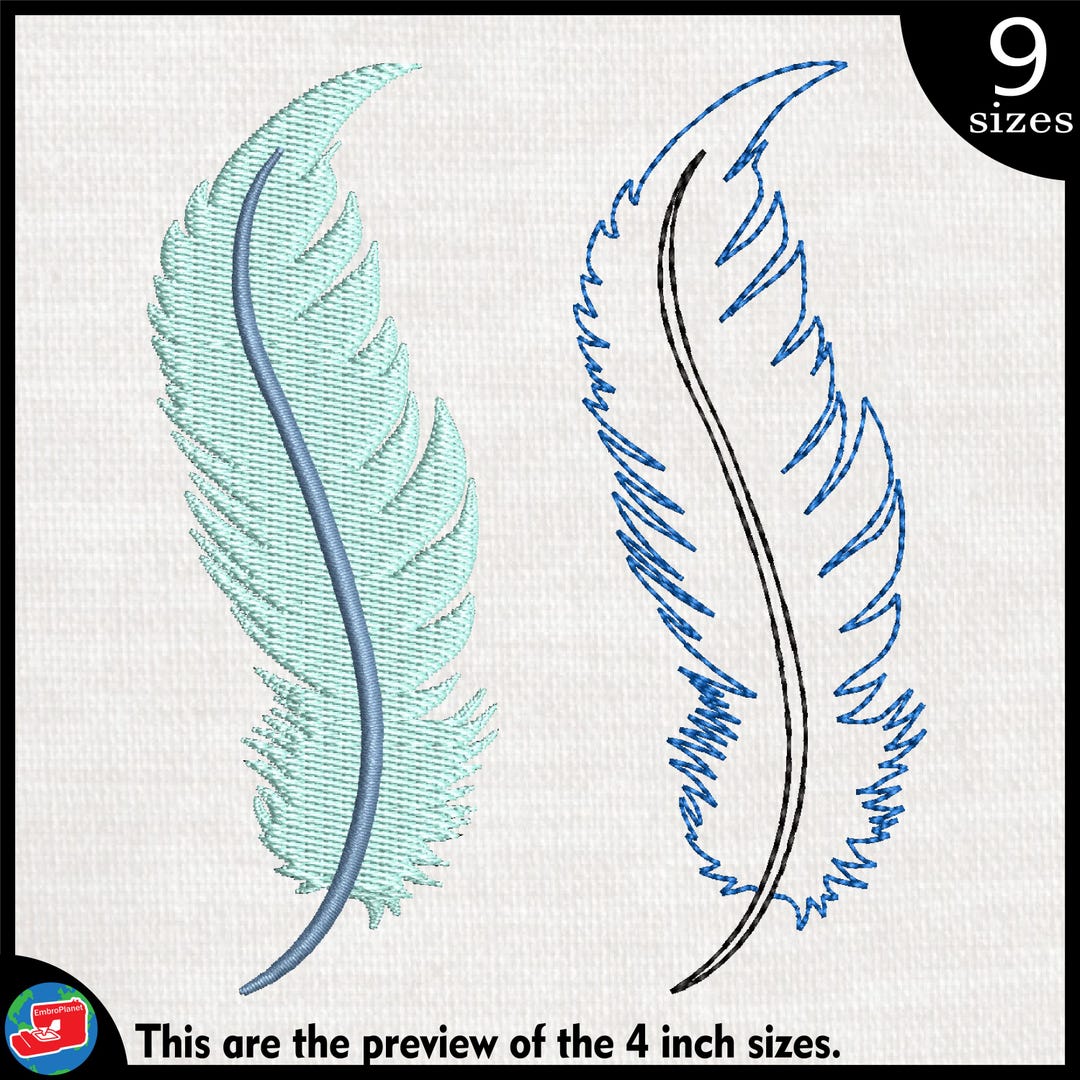 Angel Feathers - Designs for Embroidery Machine Instant Download ...