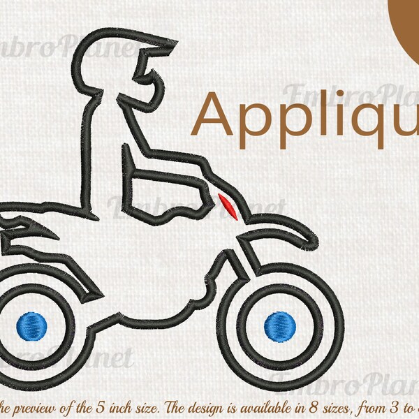 Dirt Bike Applique - Etsy