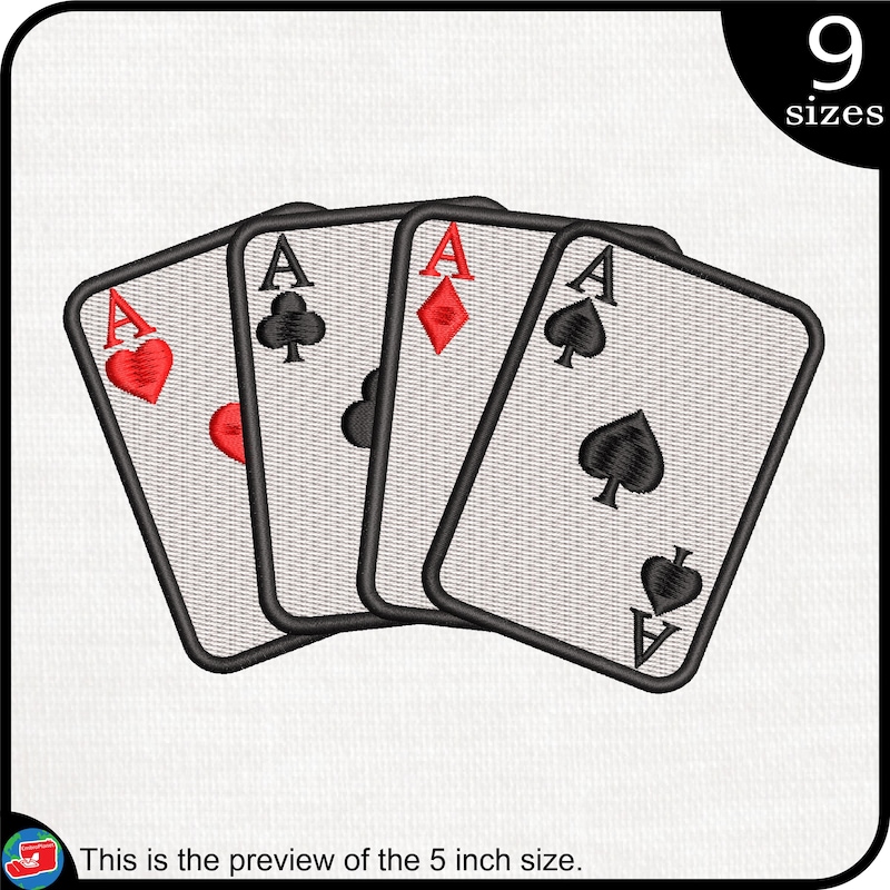 Card Deck Embroidery File - Etsy