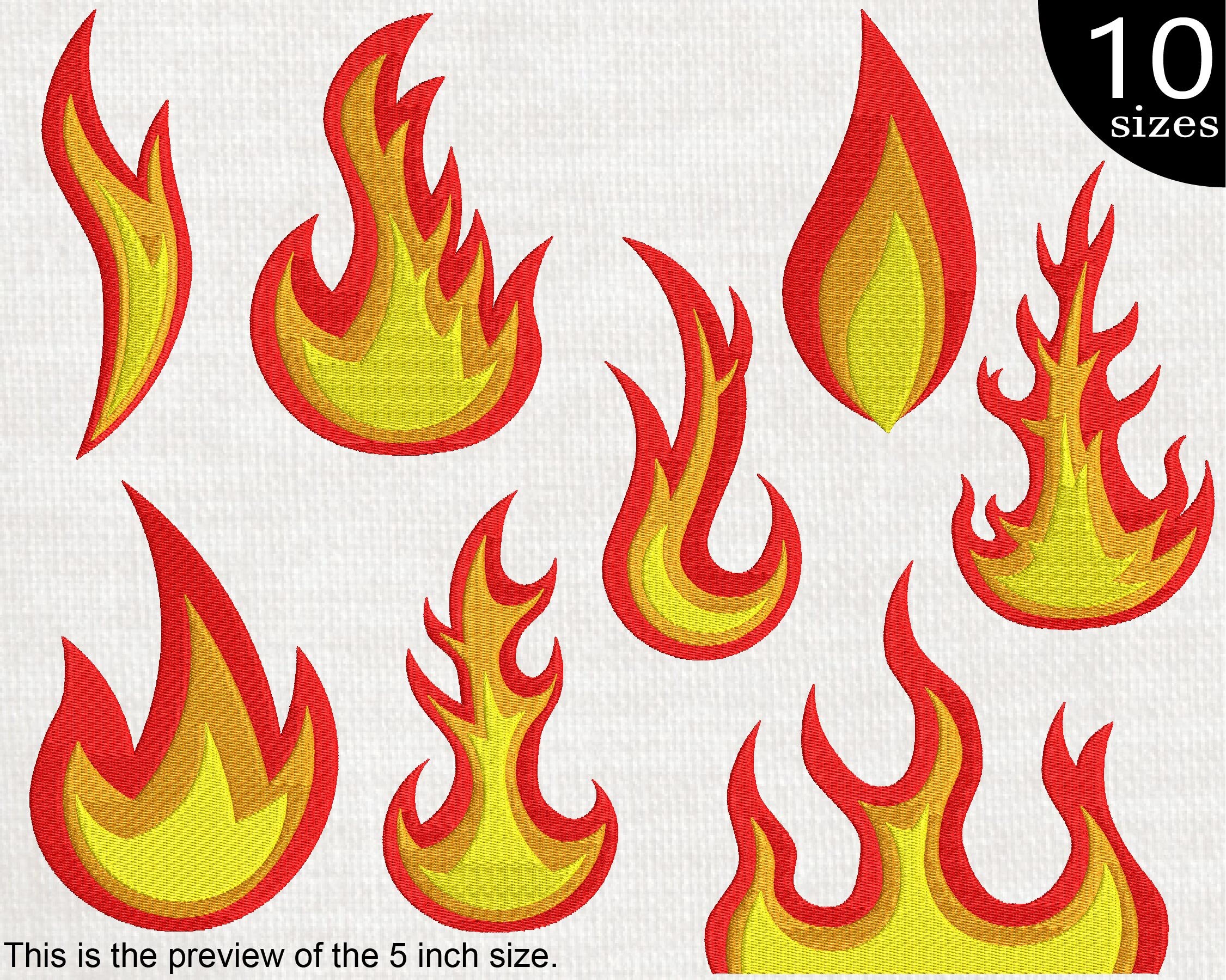 Fires Designs for Embroidery Machine Instant Download - Etsy