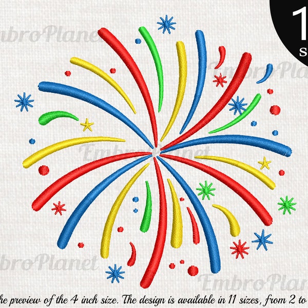 Firework Embroidery - Etsy