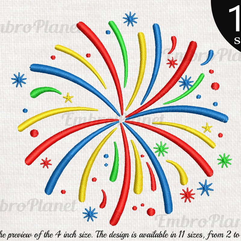 Firework Embroidery - Etsy