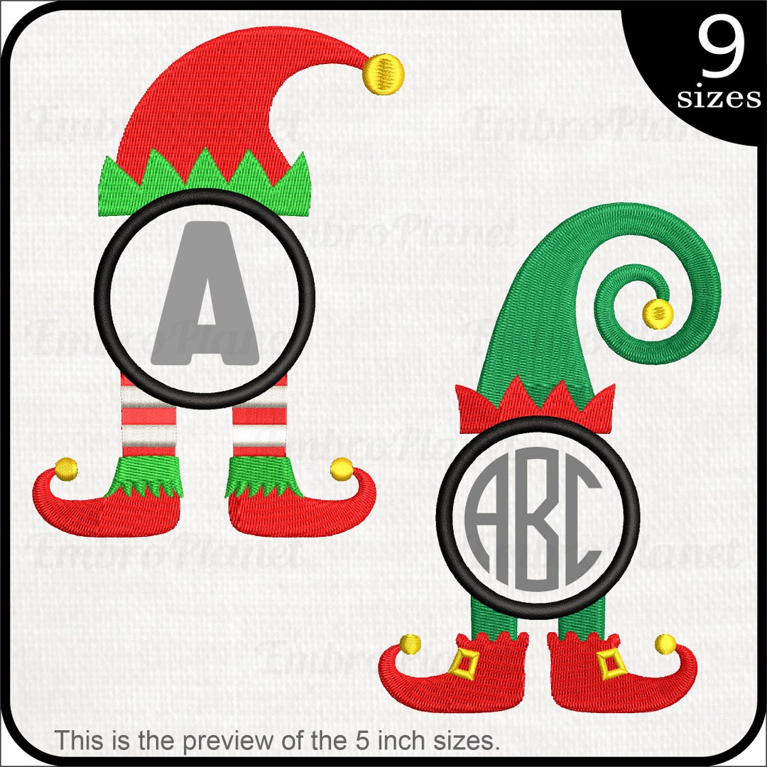 Christmas Elf Hat & Legs Embroidery Design (digital Download) - Etsy