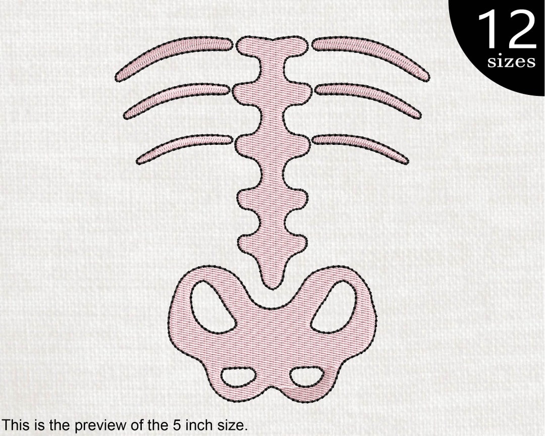 Skeleton - Design for Embroidery Machine Instant Download Digital File ...