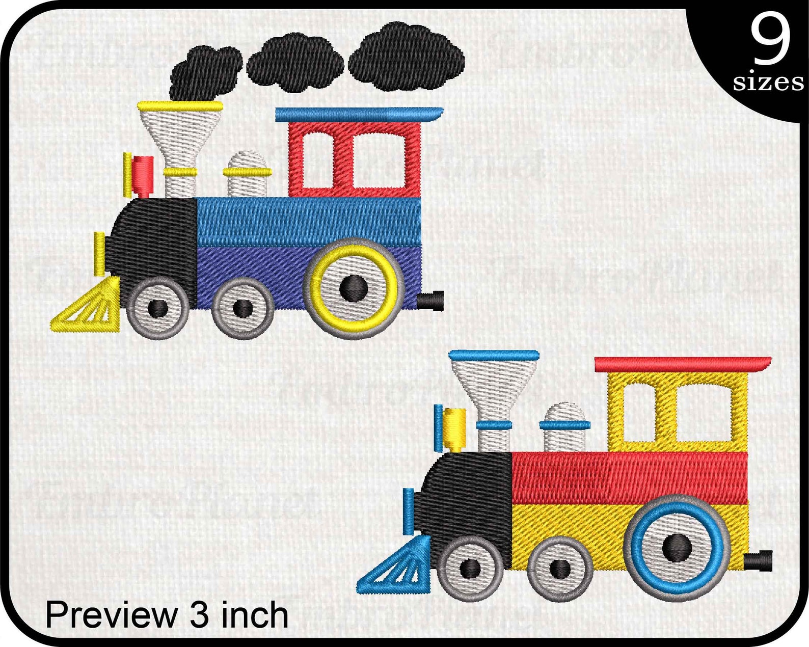 Steam Train - Designs for Embroidery Machine Instant Download Digital ...