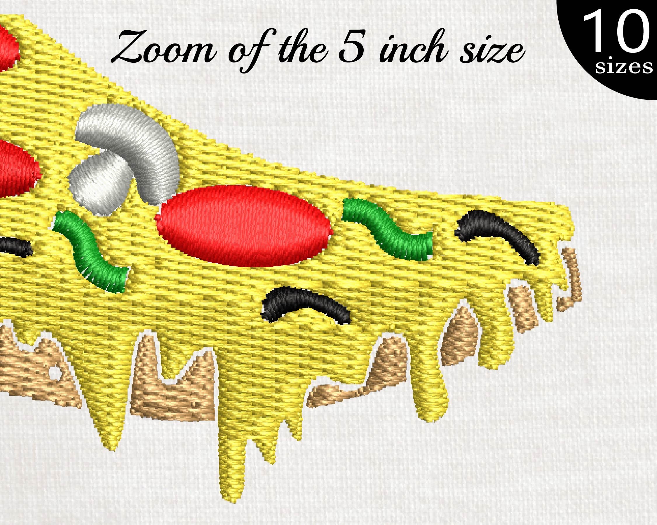 Pizza Slice Design for Embroidery Machine Instant Download - Etsy