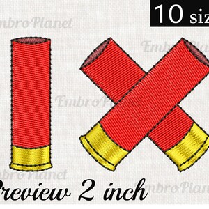 Shotgun Cartridge Designs for Embroidery Machine Instant Download File ...