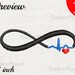 Infinity Heart ECG Design for Embroidery Machine Instant Download ...