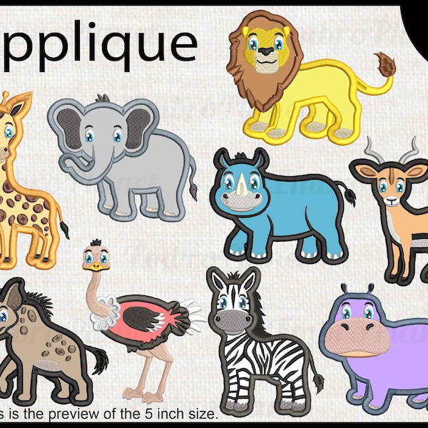 Animal Applique - Etsy