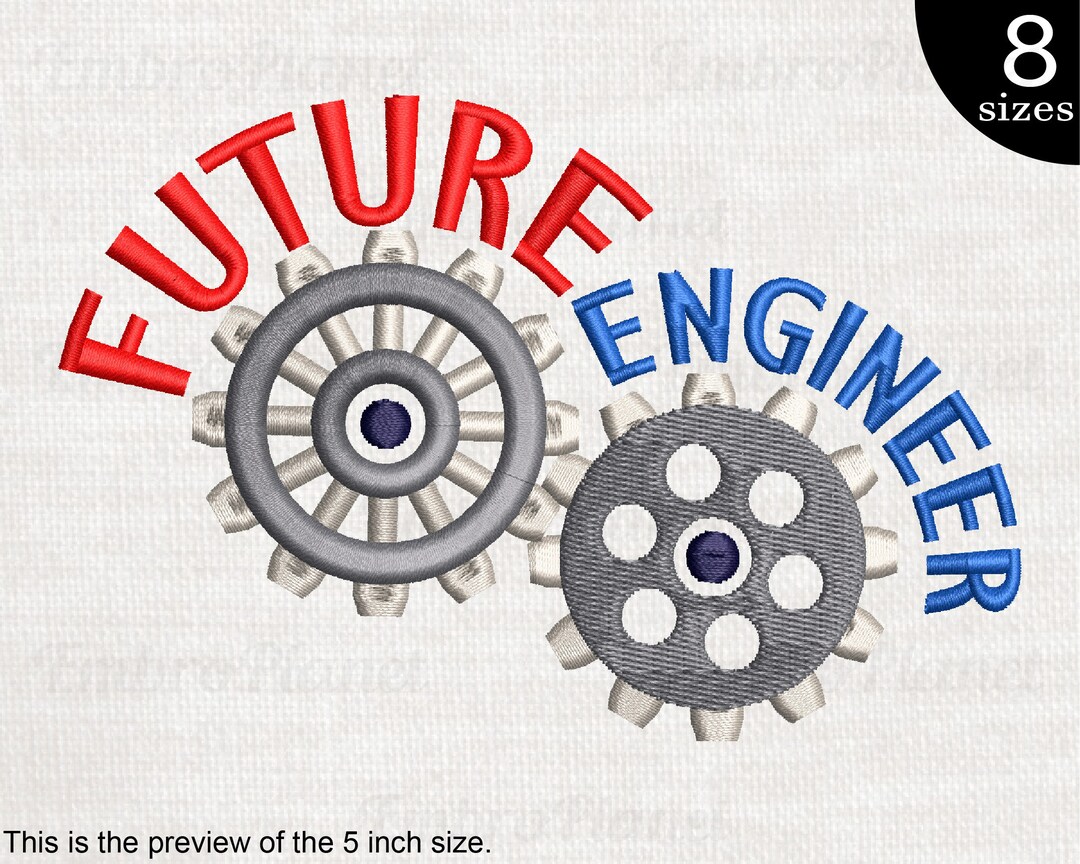 Future Engineer Gears Design for Embroidery Machine Instant - Etsy