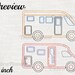 Outline Modern Campervan - Design for Embroidery Machine, Instant ...