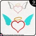 Angel Heart Designs for Embroidery Machine Instant Download Digital ...