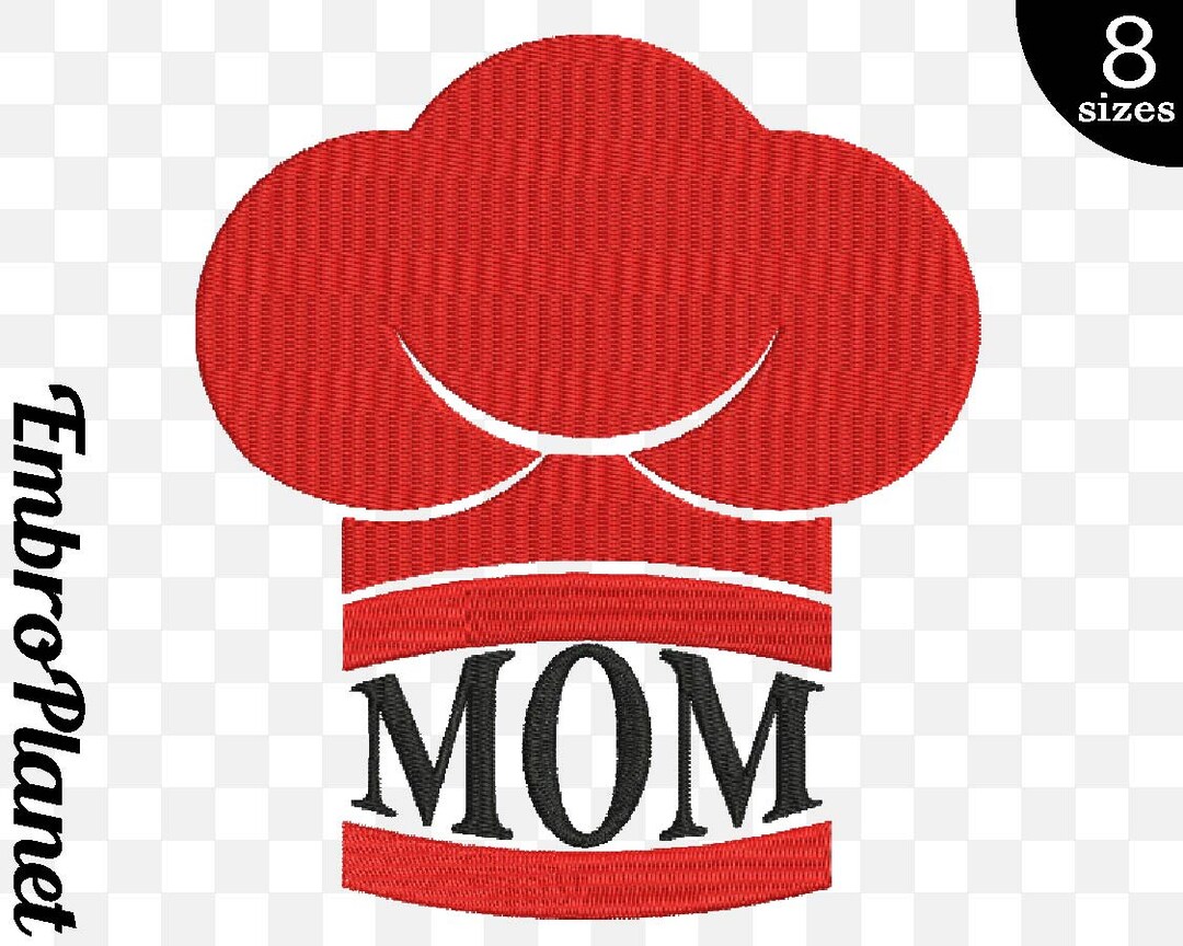 Mom Chef Hat Kitchen Design for Embroidery Machine Instant - Etsy