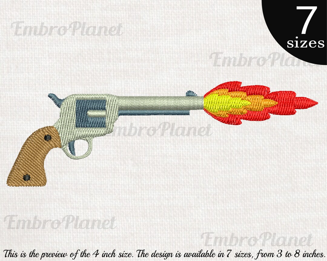 Colt Peacemaker Embroidery Design – Western Gun, Instant Download ...