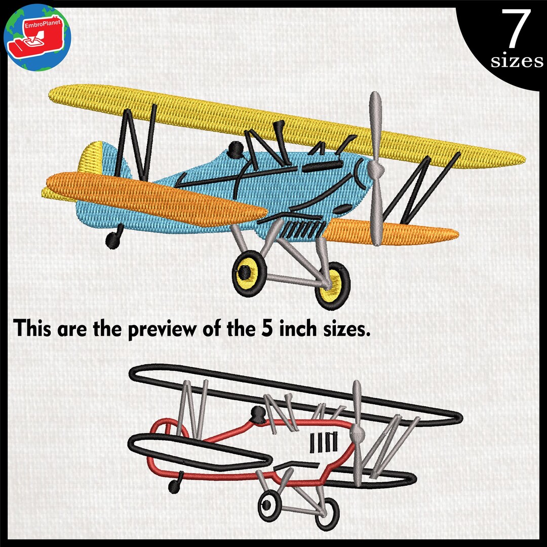 Vintage Planes Embroidery Designs: Files for Embroidery Machine WWI ...