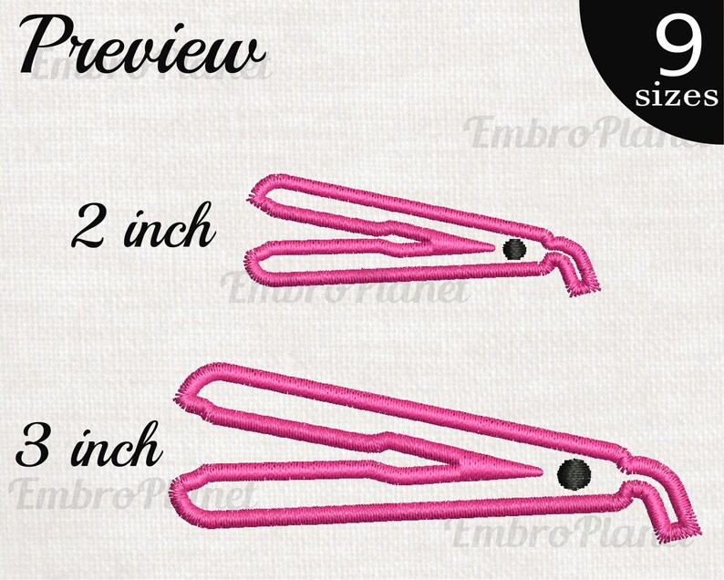 Applique Hair Plate Design for Embroidery Machine Instant | Etsy