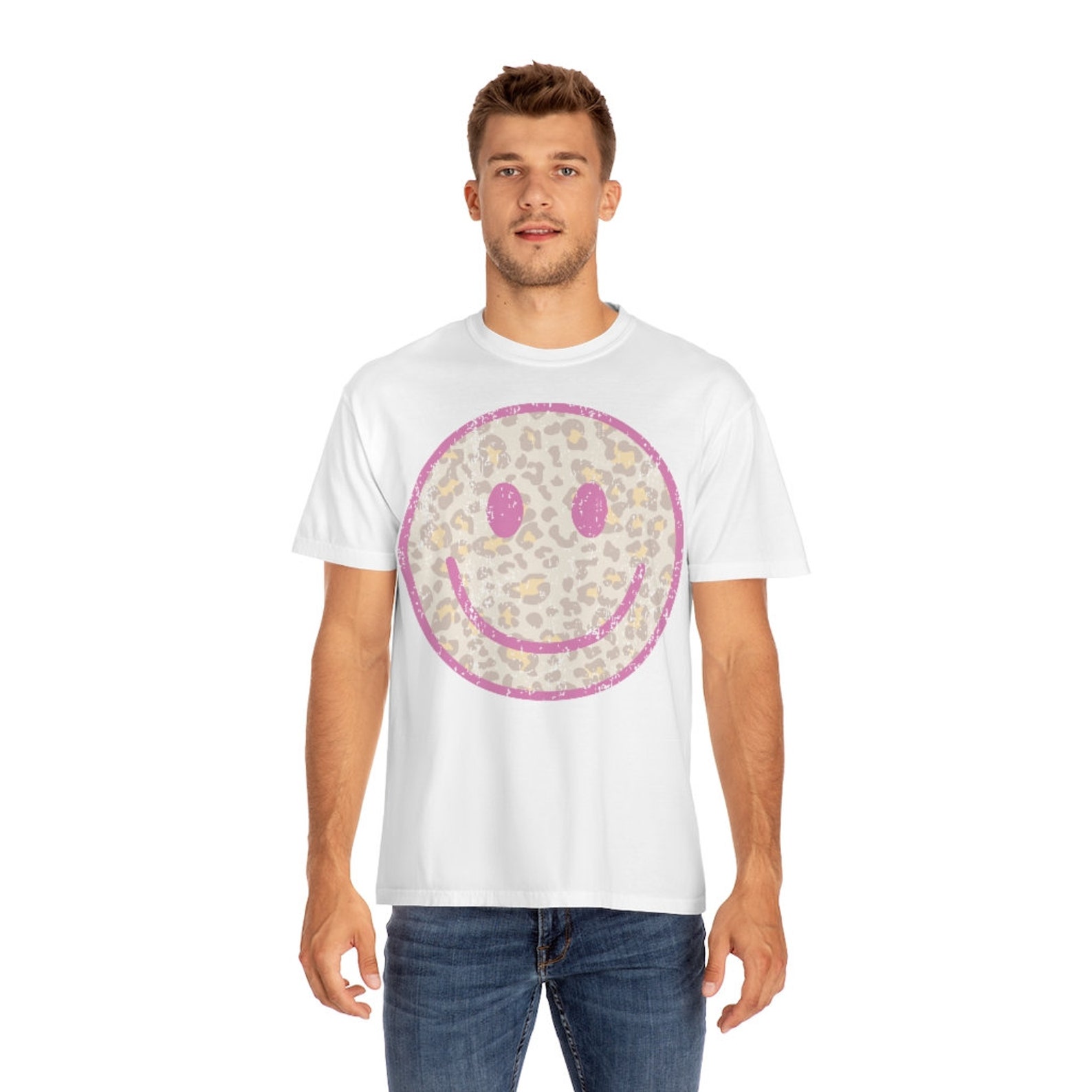 Smiley Face T-shirt Preppy Oversized T-shirt Retro Graphic | Etsy