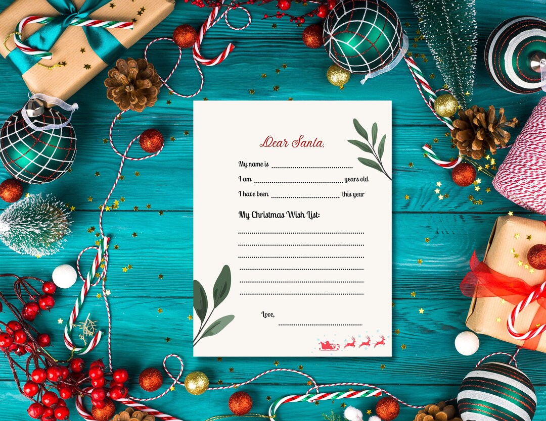 Printable Letter to Santa Santa Letter Christmas Christmas Printable ...