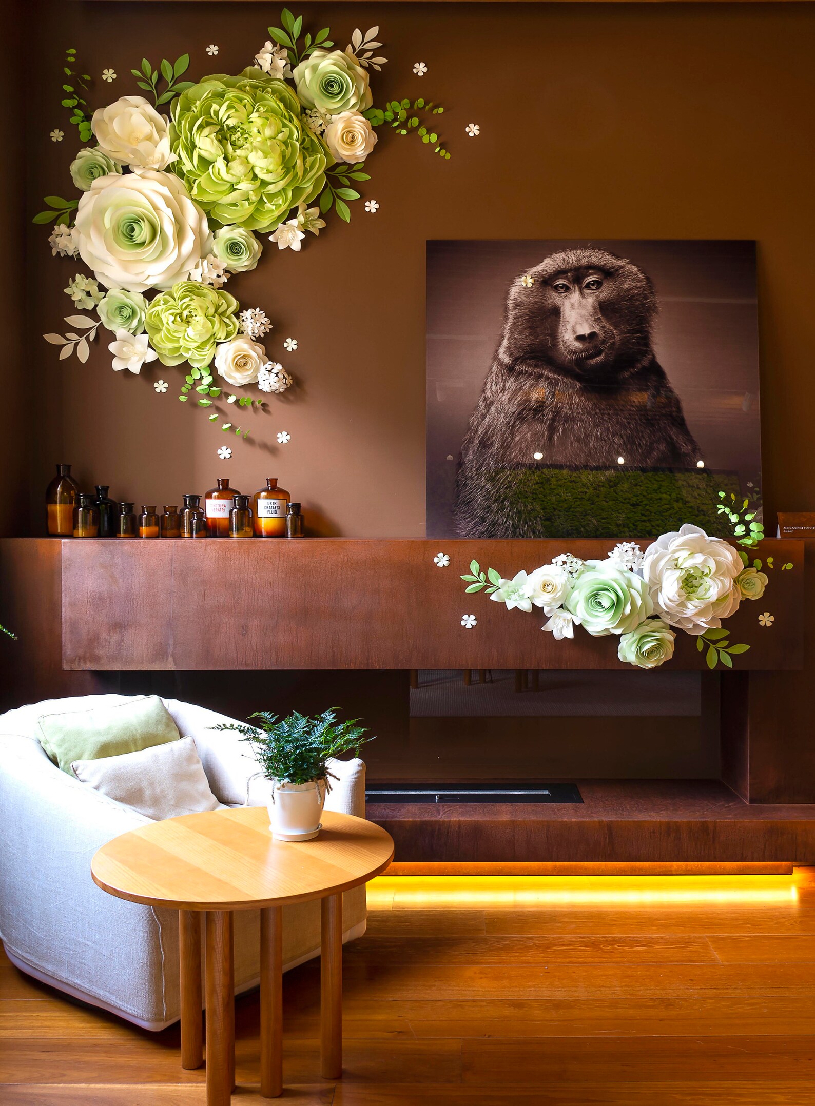 Luxury Set of Large Paper Flowers for Wall Decor, Crepe Paper Flowers ...