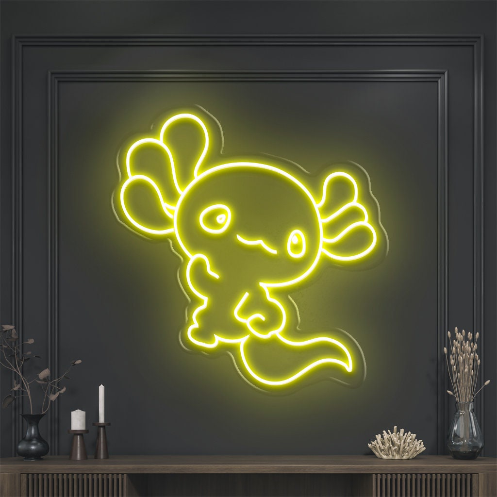 Kawaii Axolotl Neon Sign, Custom Anime Wall Art - Etsy