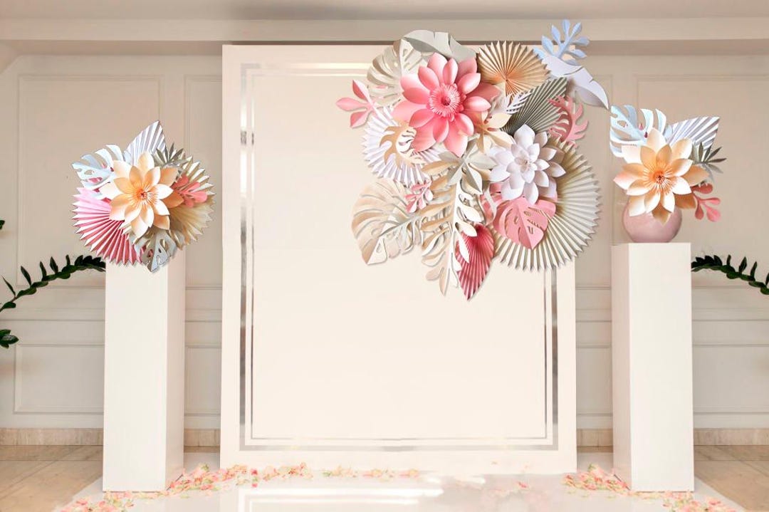 Paper Tropical Leaf Set: Luau Wedding Backdrop, Hawaiian Party Decor - Etsy