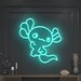 Сute Axolotl Neon Sign, Baby Axolotl Wall Lamp, Kawaii Axolotl, Axolotl ...