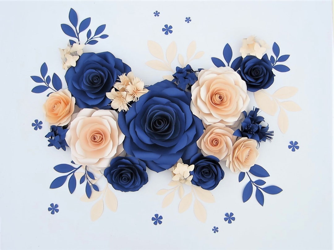 Paper Flower Backdrop, Large Paper Flower Wall Decor, Nursery Wall ...