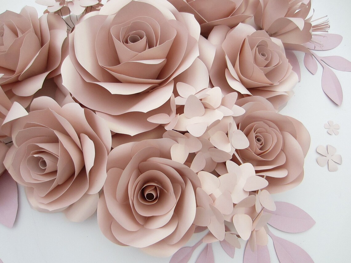 Large Paper Flower Wall Backdrop for Nursery Decor above Crib | Etsy