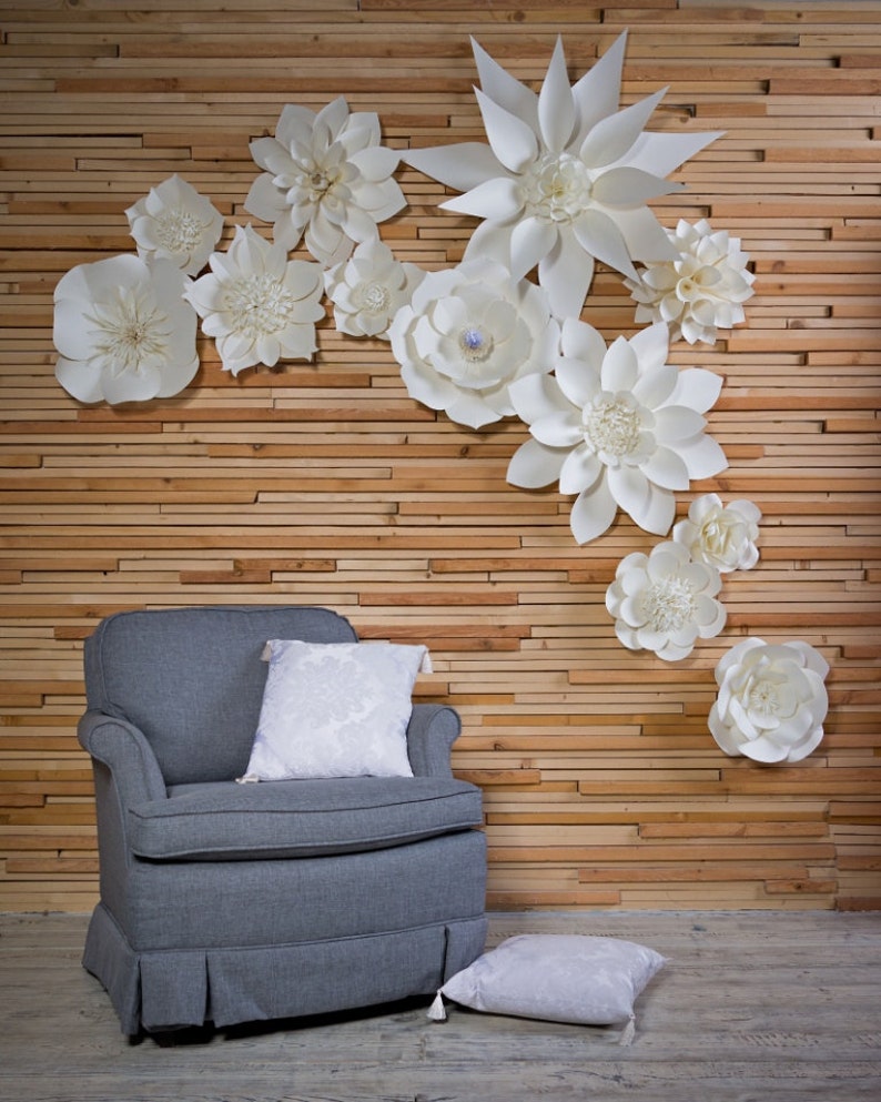 Paper Flower Backdrop Large Paper Flowers Wedding Backdrop - Etsy