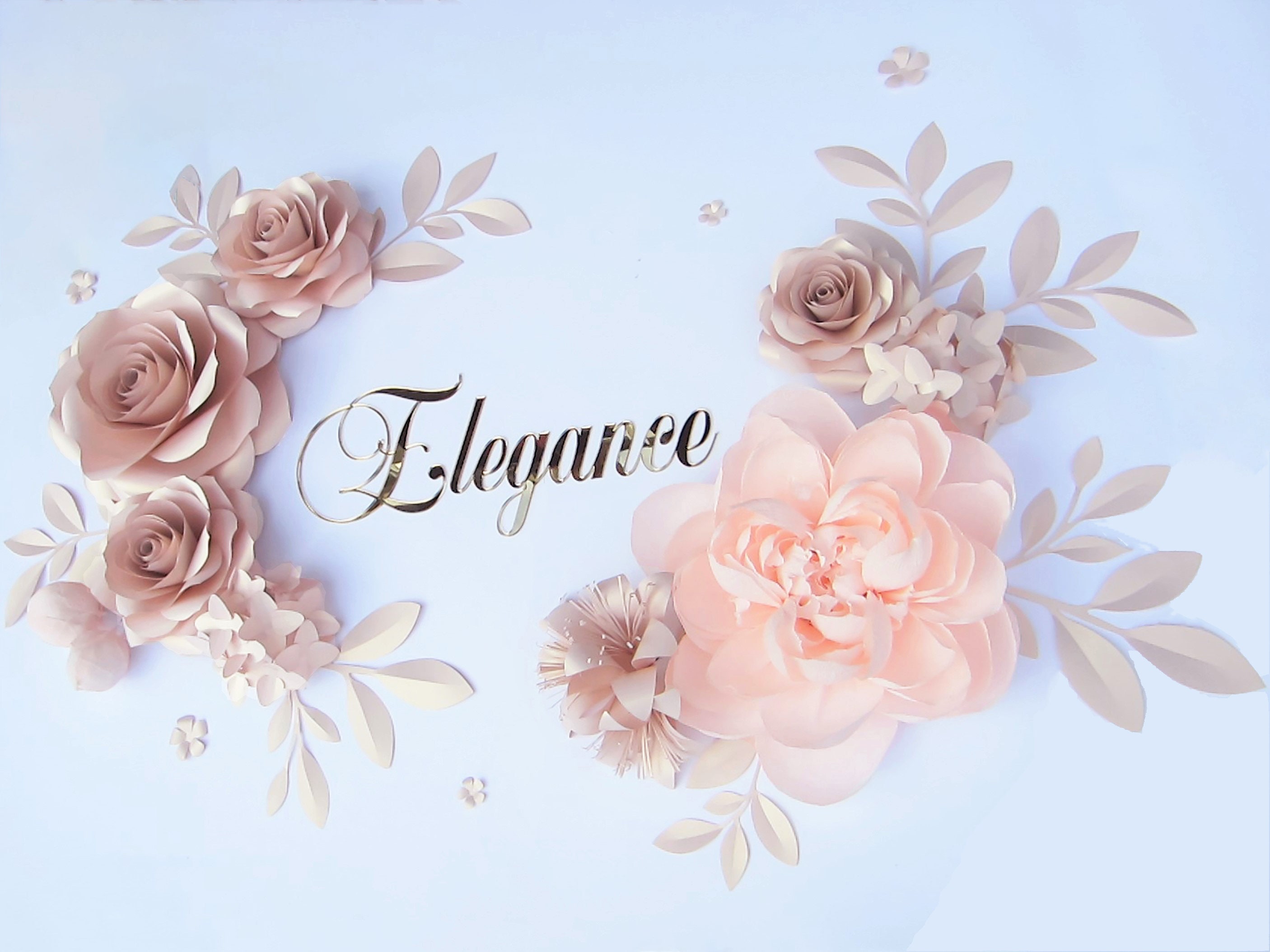 Nursery Flower Wall Decor and Name Sign Paper Flower Name - Etsy