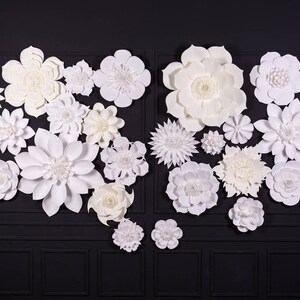 Extra Large Paper Flowers Backdrop - Wedding Backdrop - Paper Flowers Wall Decor - Giant Flowers ...