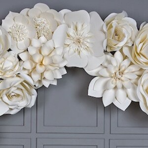 Wedding Arch Paper Flowers of Various Shapes, Wedding Venue Decoration ...